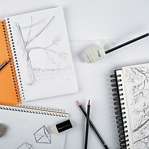 Derwent Academy Paper Sketch Journal, Wirebound, 70 Sheets, 9" x 6", Heavyweight (54966), White