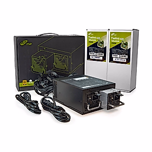 FSP Twins Pro ATX PS2 1+1 Dual Module 900W Certified 80Plus Gold Hot Swappable Redundant Digital Power Supply with Guardian Monitor Software FSP900-50REB (Twins Pro 900)