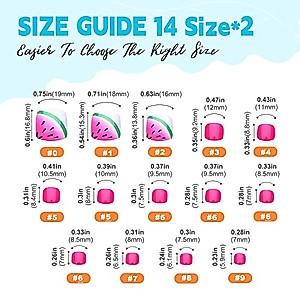 Artquee 28pcs Hot Pink Press on Toenails Short with Watermelon Design Fake Toes Nails Square Glossy Full Cover False Toe Nails Kit for Women in 14 Sizes