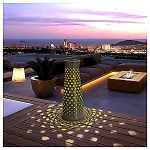 Large EZ Outdoor Iron Solar Lantern for Patio Decor Porch Decor and Garden Decor, Diamond Pattern Lamp for Table or Floor, Yard Balcony Wedding and Home Outdoor Decorations (1 Pack)