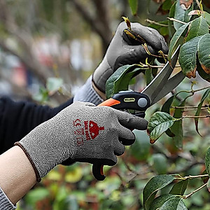 Jack Boss 12 Pairs Safety Work Gloves, All-Purpose Gardening Glove with Nitrile Coated and Seamless Knit, Suitable for both Man & Woman Working Fishing, Large