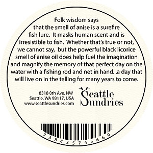 Seattle Sundries | Anise & Tea Tree Soap for Men & Women - 1 (4oz) Natural Odor Fighting Hand Made Bar Soap in a Reusable Travel Tin - Fly Fishing Gift for Men