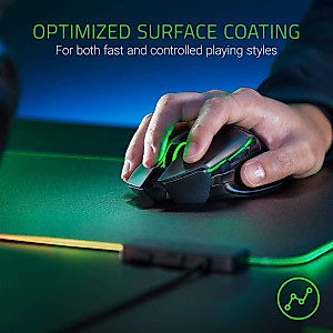 Razer Firefly Hard V2 RGB Gaming Mouse Pad: Customizable Chroma Lighting, Built-in Cable Management, Balanced Control & Speed, Non-Slip Rubber Base