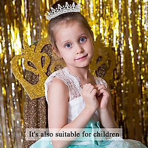 COCIDE Birthday Tiara and Crown for Women Birthday Sash for Girls Birthday Decorations Set Rhinestone Headband Crystal Hair Accessories for Birth Day Party Hair Band Cake Toppers