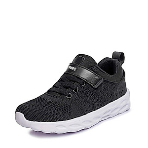 DREAM PAIRS Boys Girls Shoes Kids Tennis Running Athletic School Sneakers for Little/Big Kid,Size 13 Little Kid,BLACK,KD18001K