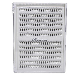 Dedila Short Stem Nature Long 10D Premade Fans Dramatic Volume Eye Lashes Extensions Thickness 0.07mm D Curl Soft and Light Weight Individual False Eyelashes Cluster (11MM)