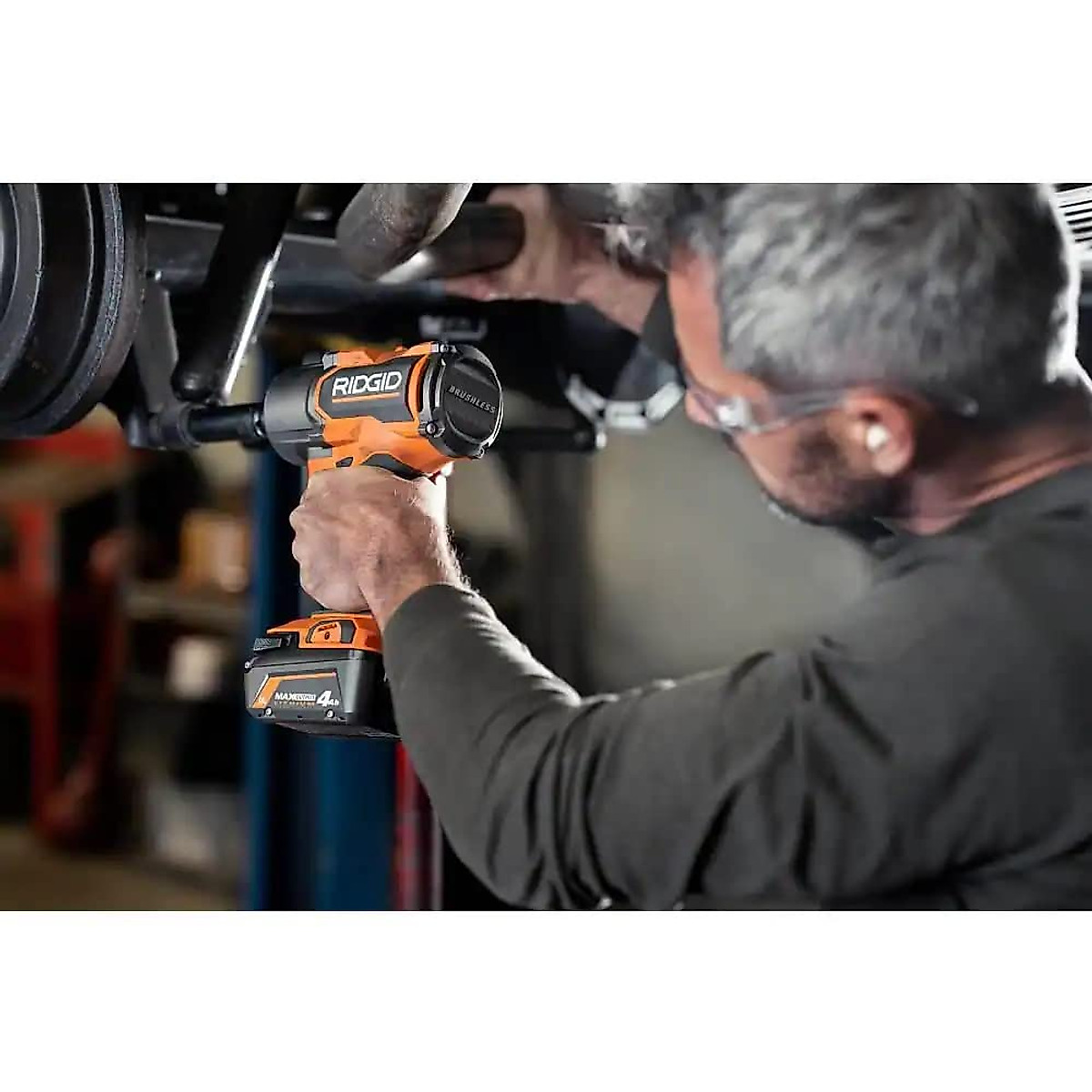 Pacroban 18V Brushless Cordless 4-Mode 1/2 in. High-Torque Impact Wrench Kit with 4.0 Ah Battery and Charger