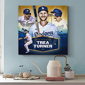 OKSEAS Trea Turner Baseball World Legend Star Poster Canvas Poster Wall Art Picture Prints Hanging Photo Gift Idea Decor Home Posters Artworks 20x20inch(50x50cm)