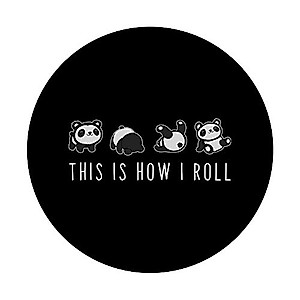 Cute Panda - This is How I Roll PopSockets PopGrip: Swappable Grip for Phones & Tablets