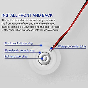 Atomization Disc mist maker Ultrasonic Atomization Module Ultrasonic fogger DIY Humidifier with PCB 5V