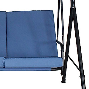 Homebeyond 3 Seater Outdoor Patio Swing | Rust and Fade Resistant Steel Frame with Adjustable Tilt Canopy | Perfect for Garden Backyard or Poolside - SW-3B