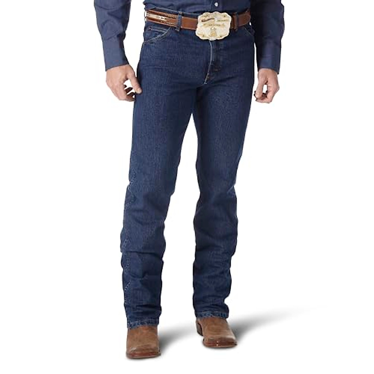 Wrangler Men's Premium Performance Advanced Comfort Cowboy Cut Reg Jean, Mid Stone, 44W x 32L