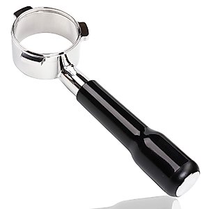 54mm Bottomless Portafilter for Breville Barista Express, BES870XL, BES870BSXL, BES878BSS, BES880BSS, BES840XL and More Breville Espresso Machine (ABS Handle-Black)