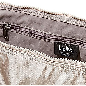 Kipling Canvas & Beach Tote Bag, Silver (Metallic Glow)