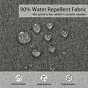 Magpie Fabrics Patio Square Chair Cushions 18"x18"x2.5" with Ties, 2 Pack, Waterproof Weather Resistant Indoor/Outdoor Universal Corner Seat Cushion, for Garden Dining Office(Dark Grey)