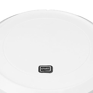 Pwshymi Robotic Vacuum Cleaner, Strong Suction Automatic Self Charging Intelligent Sweeping Robot White Single Suction for Home