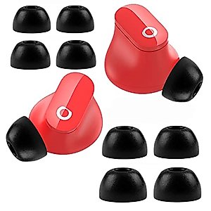 JIML Premium Memory Foam Tips Earbuds for Beats Studio Buds 2021. Comfortable Anti-Slip Eartips Fit in The Charging Case (Black,2 Pairs S/ 2 Pairs M)