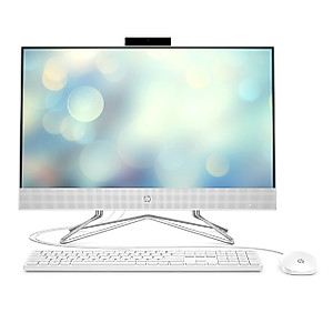 HP 24" All-in-One Desktop, AMD Athlon Silver 3050U Processor, AMD Radeon Graphics, 8 GB RAM, 256 GB SSD, Windows 11 Home (24-dd0210, Snow White) (Renewed)