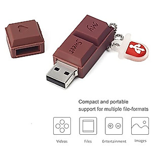 32GB USB Flash Drive Chocolate-Shaped, BorlterClamp Novelty USB Drive Thumb Drive Memory Stick for External Data Storage