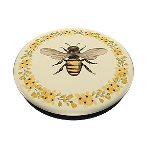 Cute Yellow Bee Bumblebee Honey Aesthetic Flower Beekeeper PopSockets Standard PopGrip