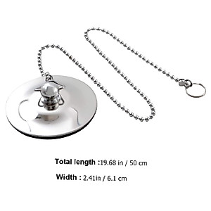 FONDOTIN Bath Drainer Bathroom Accessories Sink Drain Bathtub Drain Bathtub Sink Stopper Tub Hair Catcher Hair Stopper for Tub Bathtub Drain Stopper Silver