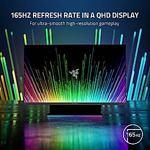 Razer Raptor 27" Gaming Monitor: WQHD (2560x1440) - IPS-Grade - 165Hz - 1ms Response - HDR 400 - NVIDIA G-Sync Compatible & AMD FreeSync - Solid Aluminum Base Chroma RGB