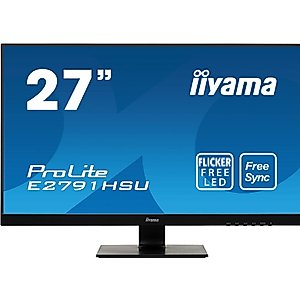 iiyama 27 ETE TN, 1920x1080, 1ms, 300cd/mý, Speakers, VGA, W126364582 (300cd/mý, Speakers, VGA, HDMI, DisplayPort, USB-HUB Prolite E2791HSU-B1, 68.6 cm (27), 1920 x 1080)