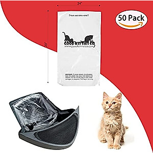 Good kitty CO Waste drawer liners compatible with Litter-Robot (50 Count)