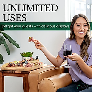 YAN's Bamboo Cheese Boards Charcuterie Boards Gift Set - Large Charcuterie Board Set - Charcuterie Tray - House Warming Gifts New Home, Marriage Gifts for Couple, Wedding, Bridal Shower Gift