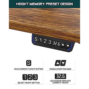 Subhtoh Adjustable Standing Desk Frame, Electric Standing Computer Desk Frame for Home Office Table Leg, Adjustable Height Stand Up Desk Base with Memory Controller,Sit Stand Desk Leg