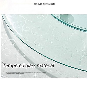 Dxcaicc Dining Table Glass Turntable,Glass Lazy Susan Turntable Dining Table,Round Tempered Glass with Silent Bearing centerpieces,Steady Swivel Dining Table Glass Serving Tray,80cm