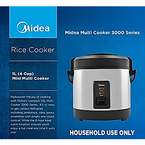 Midea Mini Rice Cooker 1L (4 Cup), Multi Cooker 3000 Series, 4Cups Rice Cooker and Warmer