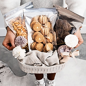 WaldOaks - 100 Pcs Resealable Mylar Bags - 7x10 inch - Ziplock and Heat Sealable Bags - Stand Up Gusseted Food Storage Pouches - Safe Waterproof Packaging Barrier