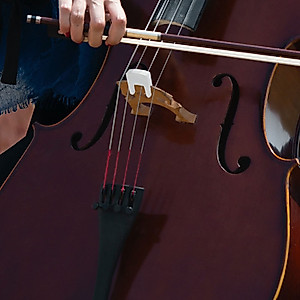 EXCEART 1Pc Zinc Alloy Cello Practice Mute 3/4 4/4 Violoncello Silencer Bridge Mute (Silver)