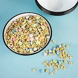 Cinsa 6-Piece 7 inch enameled steel bowl set (Speckled White) Indoor/Outdoor use, reusable, oven and fire-safe.