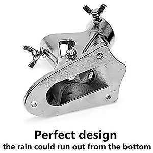 LOMETY Stainless Steel Heavy Duty Flag Pole Holder，Wall Mount House & Estate Flag Pole Bracket， Flag Pole mounting Bracket 2 Positions for 1“ Flag Pole (Silver)