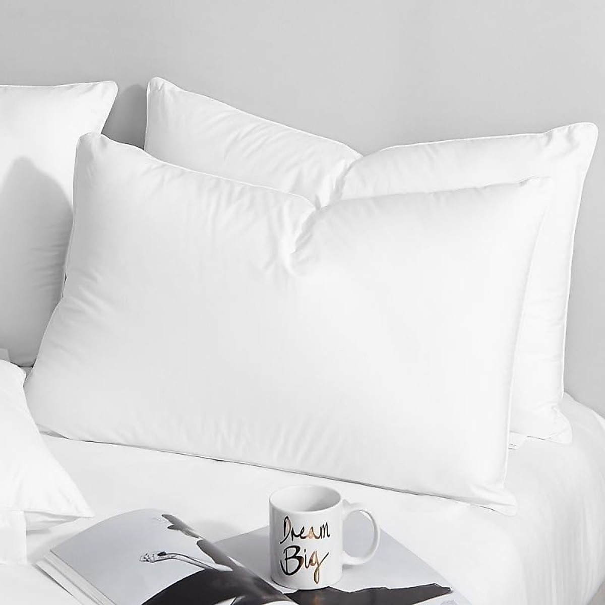 Joyching Standard Size Pillow Set of 4 Bed Pillows for Sleeping Hotel Down Alternative Pillows Cooling Neck Pillows for Side Sleepers (20x26 inches, 4 Pack)