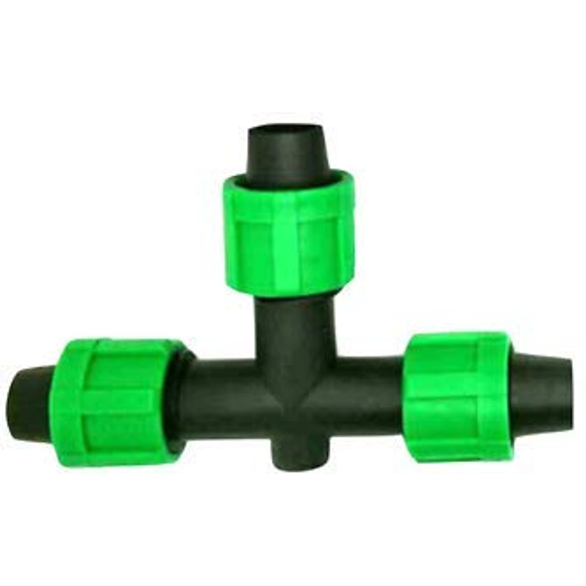 (50-PACK) Drip Irrigation Tubing Tee - 1/2" 3-Way Universal Perma Connector Barbed Locking Fitting - Fits All Brands 16-17mm Drip Tape & Tubing (50, Tee)