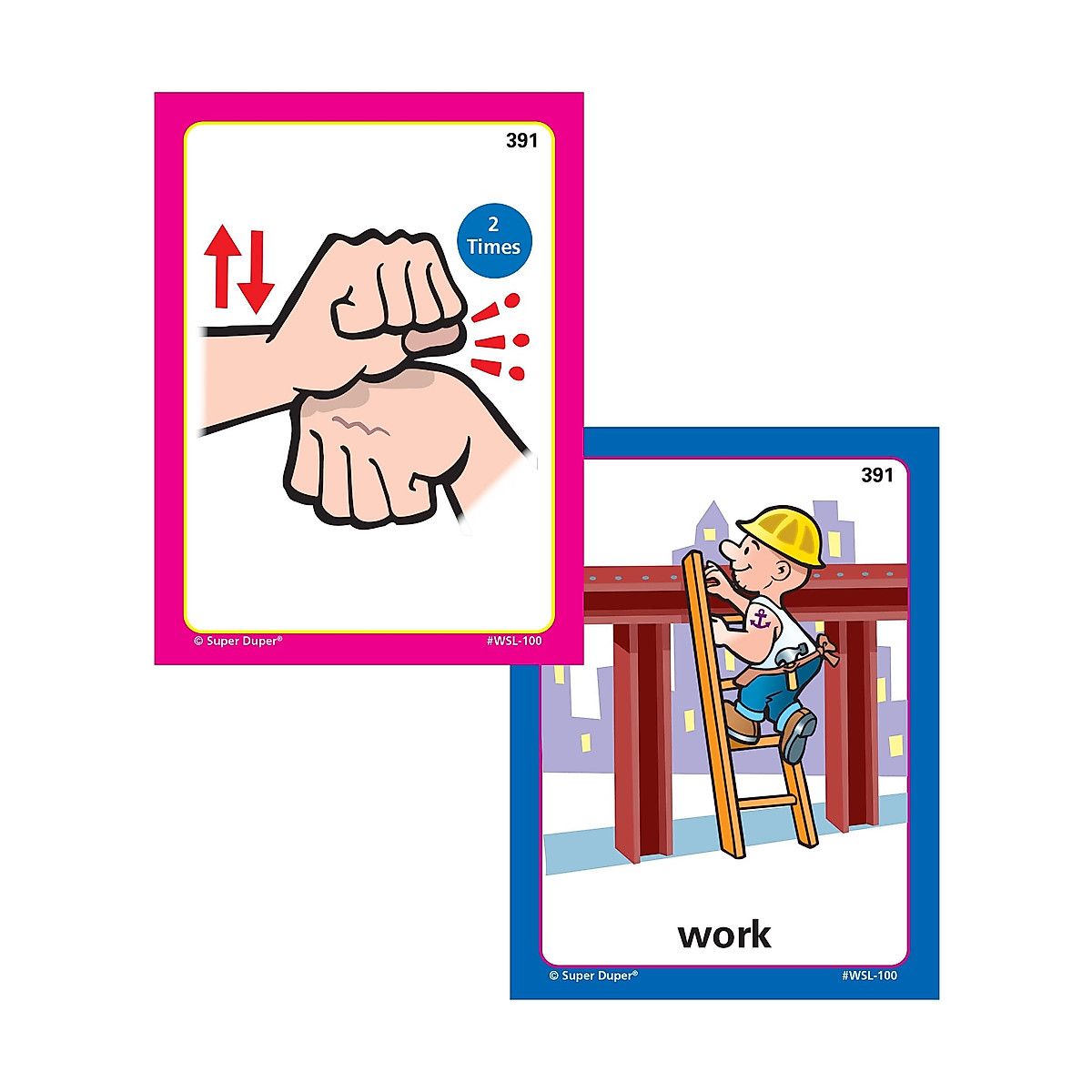 Super Duper Publications| 400 American Sign Language (ASL) Flash Cards Fun Deck | Educational Learning Resource for Children