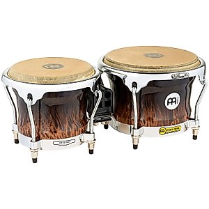 Meinl Percussion FWB400BB Free Ride Series Wood Bongos, Brown Burl Finish