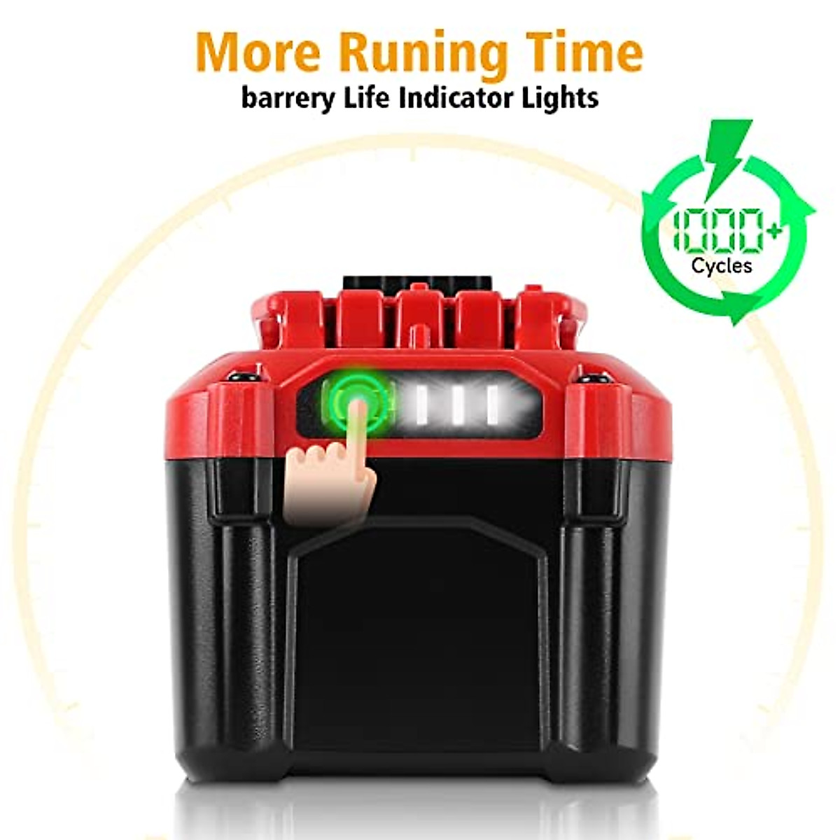 Upgraded DSANKE CMCB204 6000mAh 20V Lithium-ion Battery Replacement for Craftsman V20 Lithium Ion Battery CMCB204 CMCB204-2 CMCB202 CMCB202-2 CMCB201 Craftsman V20 Battery