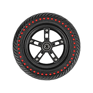 YBang Scooter Honeycomb Solid Tire 8 1/2 × 2 Rubber Tire 8.5 Inch Tubeless Tire for Xiaomi Mi 3/1S/M365/PRO/PRO2 for Gotrax Gxl V2/XR Electric Scooter (2 PCs, Red)