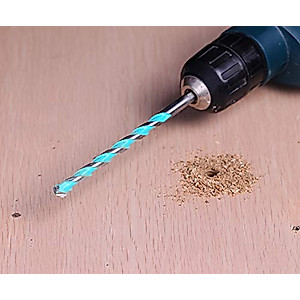 EZARC 5PC Carbide Drill Bit Set, Multi-Purpose Hex Shank Drill Bit for Metal, Masonry, Wood, Block, Brick and Plastic