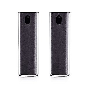 Fingerprint Proof Screen Cleaner 2PCS, Screen Cleaner Touchscreen Mist Spray for Electronic Smart Phone TV, Laptop, Tablet, PC, Computer Monitor LCD Flat Screens（Black）