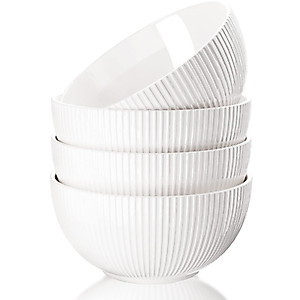 getstar Large Salad Bowl (8 inch, 60 fl. oz.) Set of 2 & Soup Cereal Bowl (6 inch, 24 fl. oz.) Set of 4