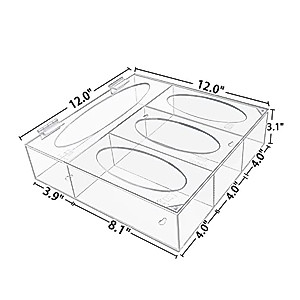 KMOLY Ziplock Bag Storage Organizer Plastic Bag Organizer Holder Acrylic Kitchen Food Storage Bag Dispenser for Gallon Quart Sandwich and Snack Compatible with Ziploc Solimo Hefty Glad Bags