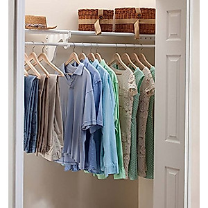 EZ Shelf DIY Expandable Closet Shelf and Rod - 29” - 49” -White- Mounts to 1 Sidewall and Backwall