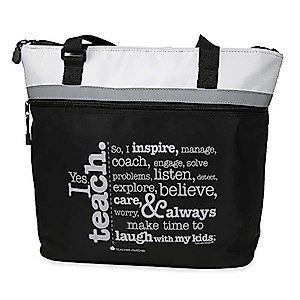 Teacher Peach Jumbo Teacher Gift Tote Bag, Gift for Teacher Appreciation, Teacher Gifts for Women