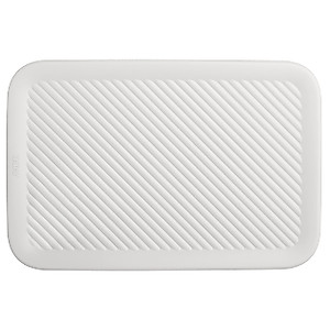 Superio Ribbed Collection - Superio Lid for Decorative Plastic Open Home Storage Bins Organizer Baskets, Medium White - for Organizing Closet Shelves Drawer Shelf 5 Liter