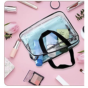 5-Star Compatible Inkjet Cartridge 3 Pc Premium TSA Approved Toiletry Bag Travel Set, Clear Cosmetic Bags with 3 Toiletry Bottles